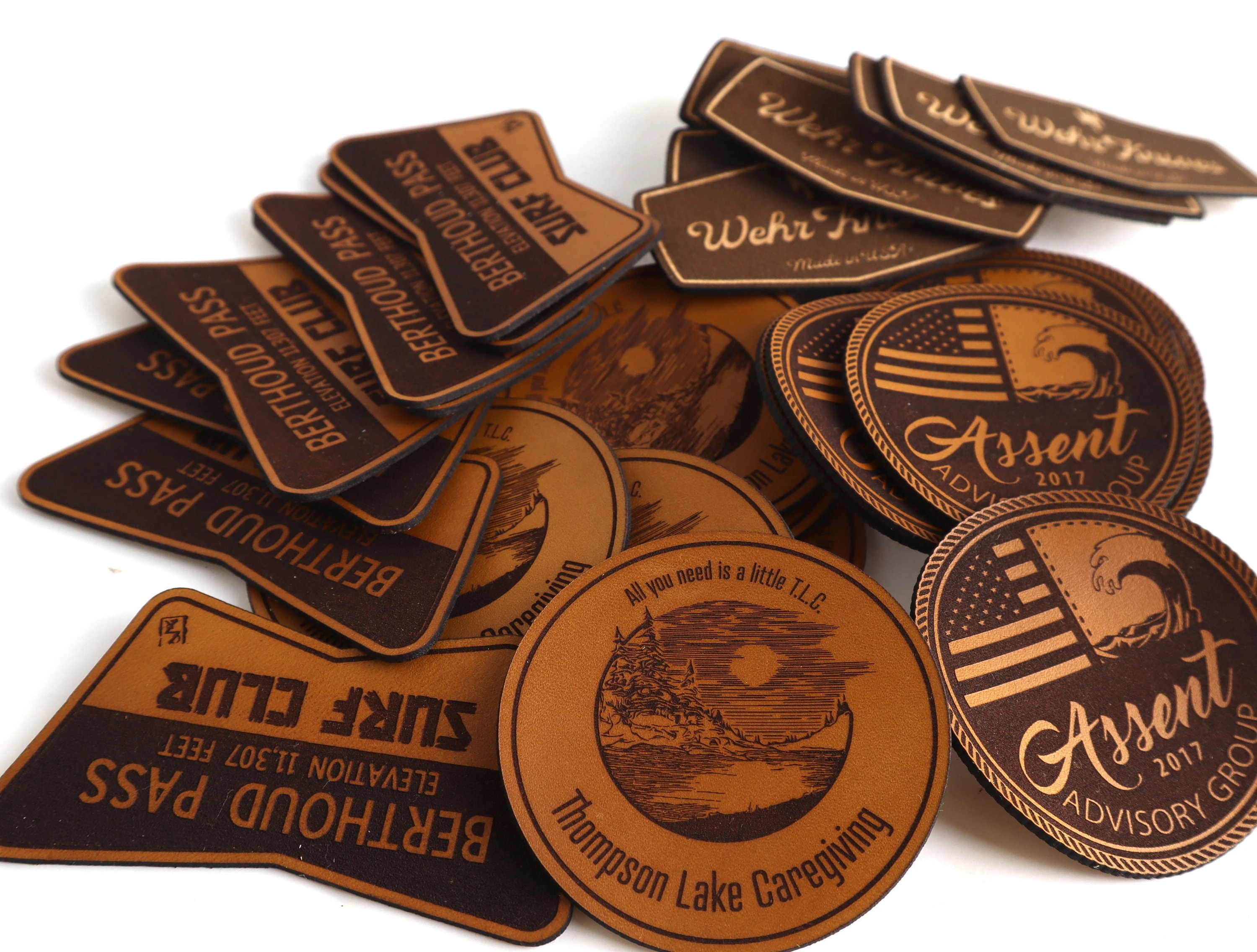 Custom Leather Patches No Minimum | USA-Made Patch Experts